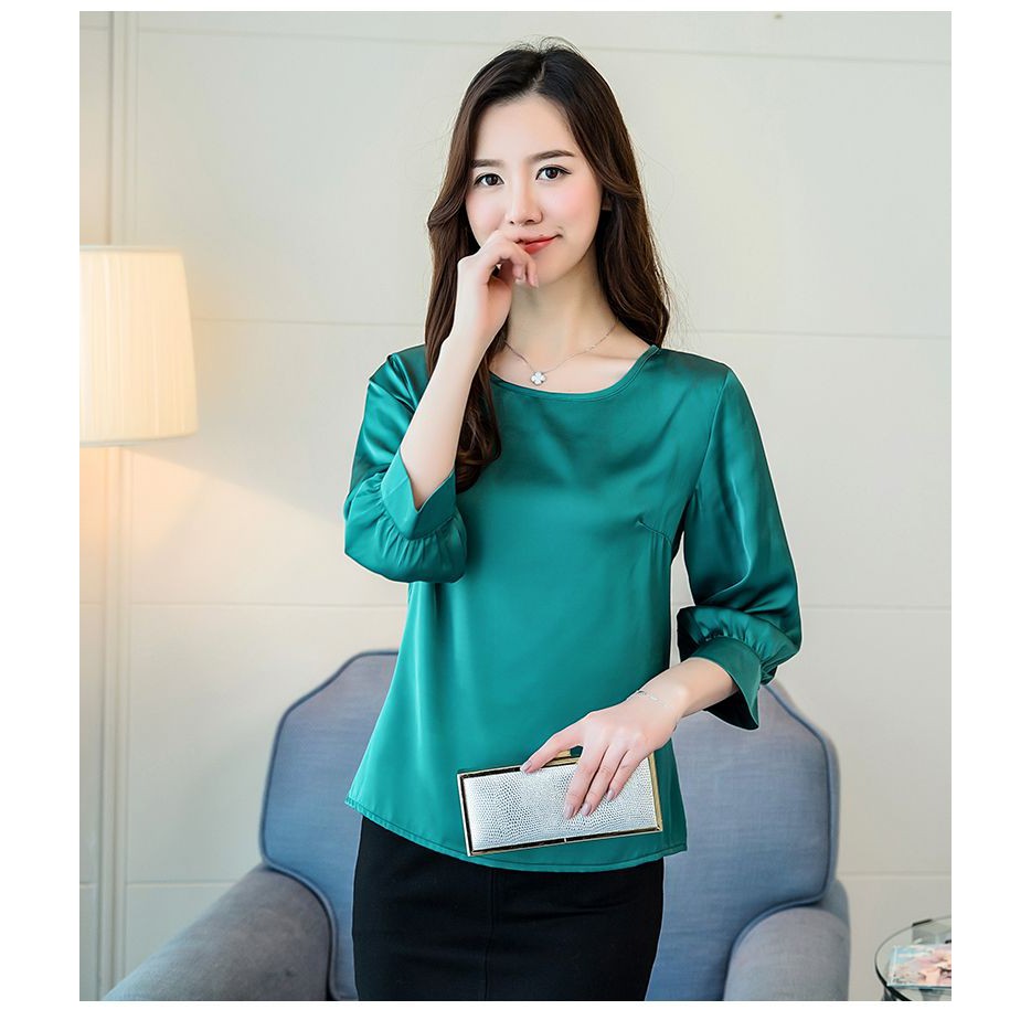 Jual Blouse Atasan Wanita Formal Import Bahan Polyester Premium Untuk ...