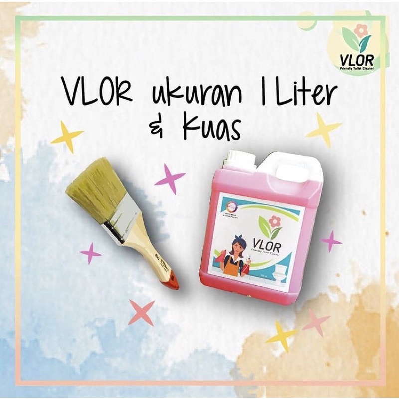 Jual VLOR 1 LITER+KUAS / VLOR PEMBERSIH KAMAR MANDI/TOILET/KERAK ...