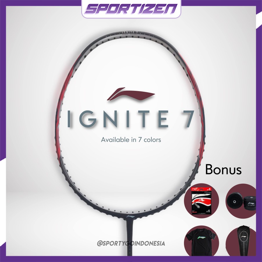 Jual RAKET BADMINTON BULUTANGKIS LINING IGNITE 7 ORIGINAL | Shopee Indonesia