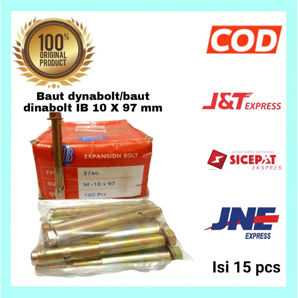 Jual [Isi 15 pcs] Baut Dynabolt/Baut Dinabolt/Baut tanam/Baut beton ...