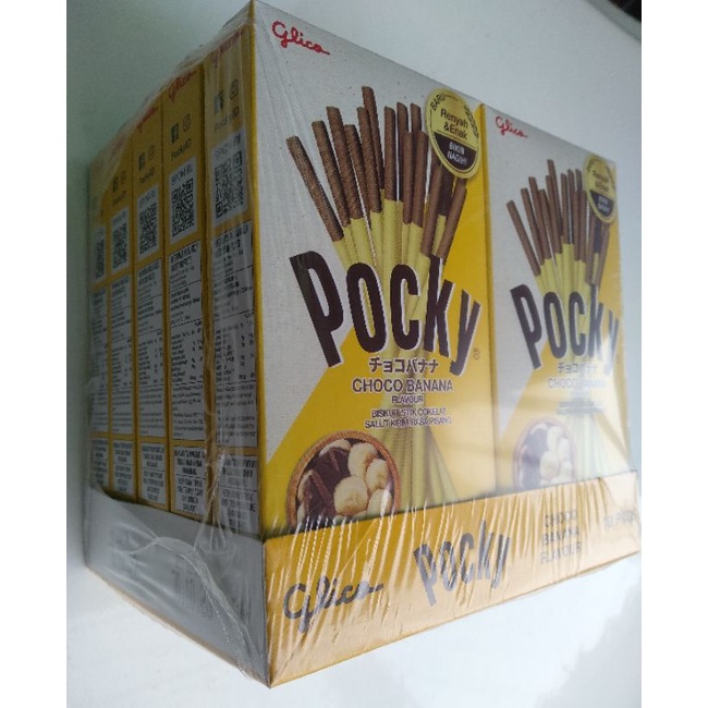 Jual Pocky Choko Banana Flavour 42g x 10pcs Per Box | Shopee Indonesia