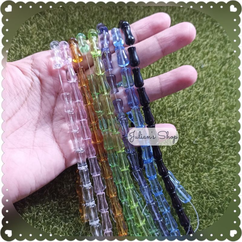Jual [1 STRING] Manik 8mm Mote Kristal Kaca Panjang Bentuk 1 | Shopee ...