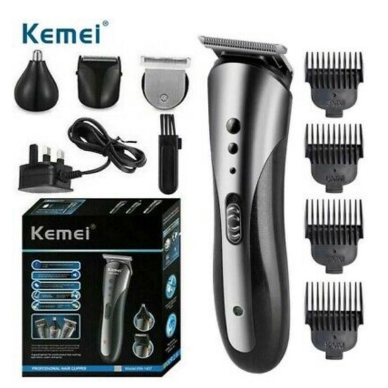 Jual ( COD ) ALAT CUKUR RAMBUT ELEKTRIK 3in1 HAIR CLIPPER KEMEI 1407 Mesin Potong Kumis Jenggot ...