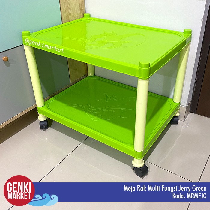 Jual Rak Roda 2 Susun Meja Rak Multi Fungsi Jerry 2 Susun Genki Market ...