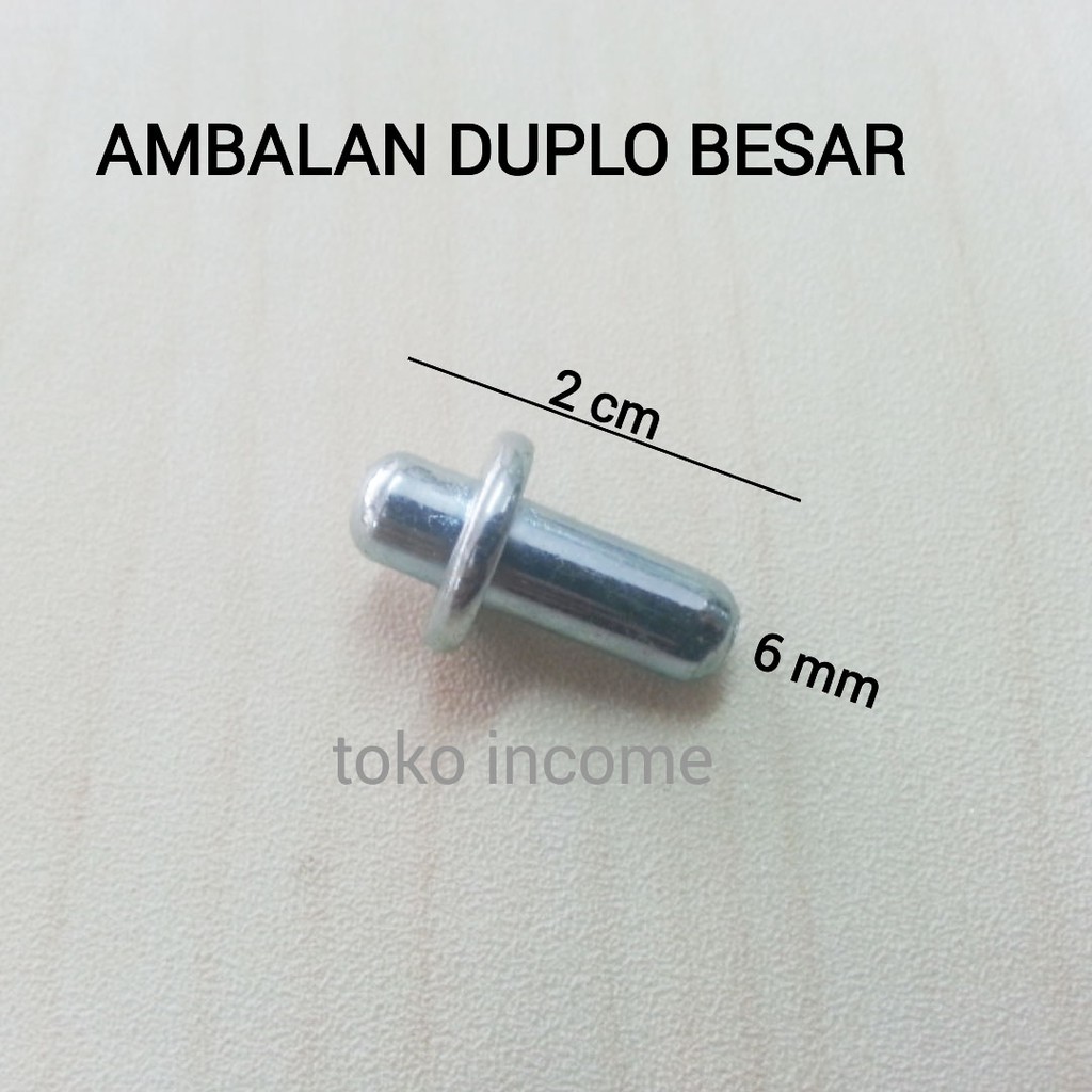 Jual Biji Ambalan Duplo Besar Pin Penyangga Rak Kayu Lemari Dapur ...