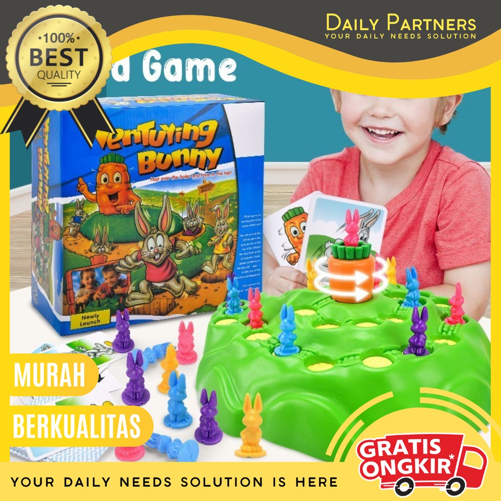 Jual Bunny Hop Funny Rabbit Family Fun Board Game For Kids | Shopee ...