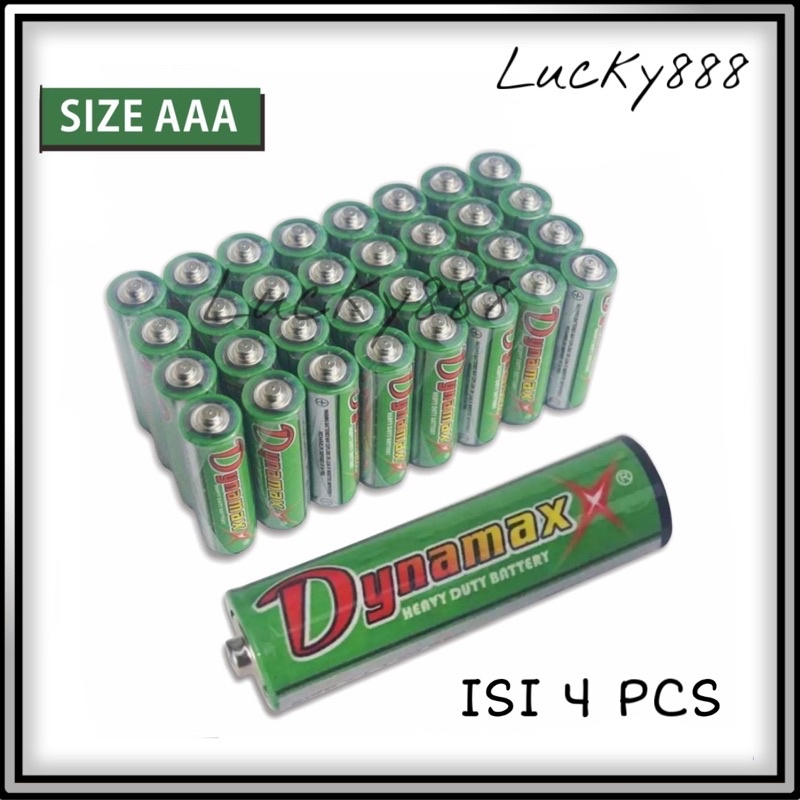 Jual (COD) Baterai Kecil AAA / A3 DYNAMAX Isi 4pcs Batre Remote Batu ...