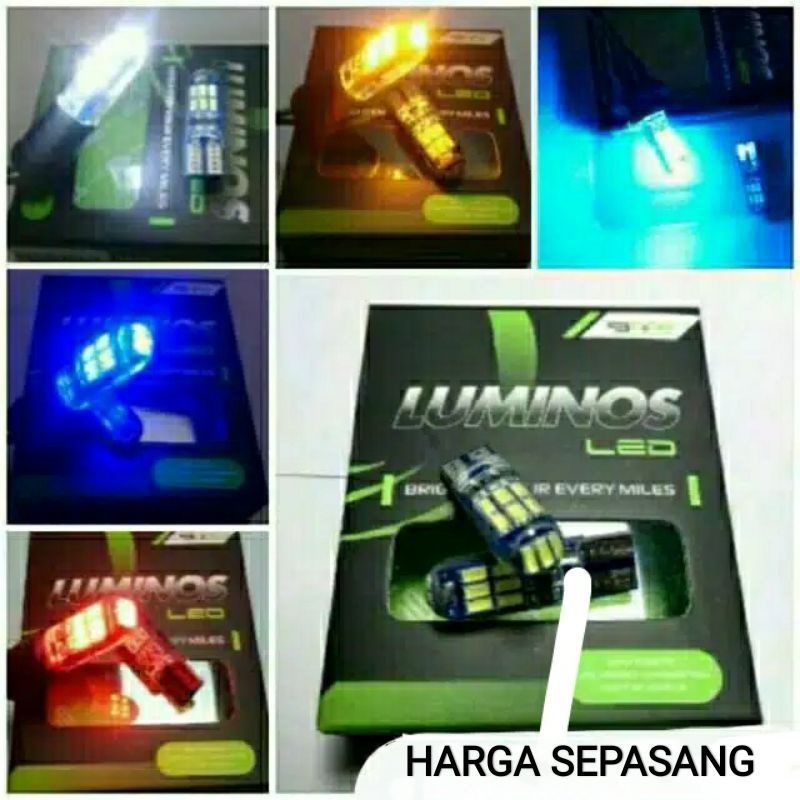 Jual Luminos T10 Jelly 15mata led 12v senja /sein lampu led nine ...