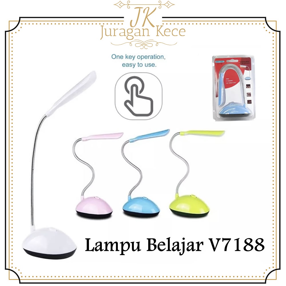 Jual Lampu Belajar LED Lampu Meja Mini Desk V7188 Tenaga Baterai Lampu ...