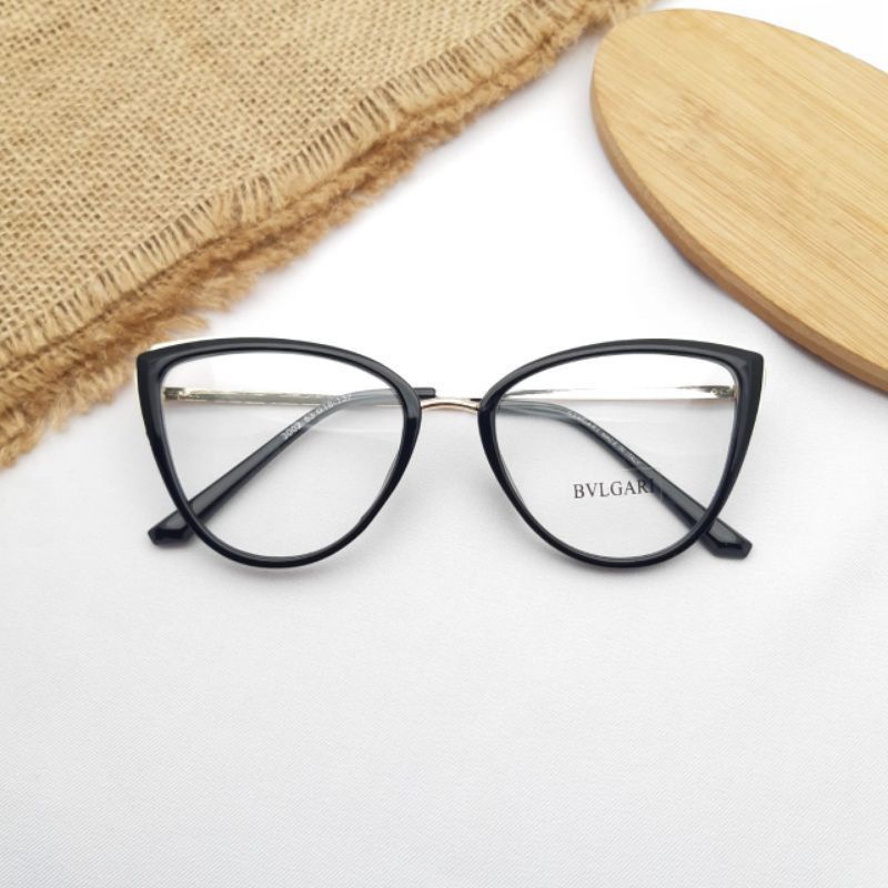 Jual (COD) Frame kacamata cat eye wanita | GRATIS Lensa MINUS Photocromic minus anti radiasi ...