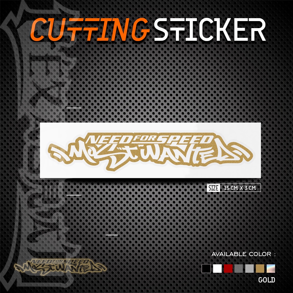 Jual Cutting Sticker Need For Speed Most Wanted Outline Satu Warna ...