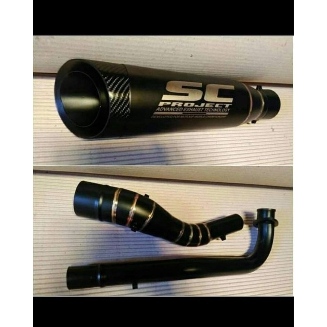 Jual knlpot SC miring hitam full set | Shopee Indonesia