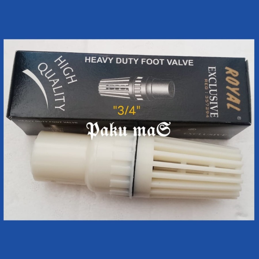 Jual Foot Klep / Foot Valve pompa air PVC Royal Jumbo ukuran 3/4 atau ...