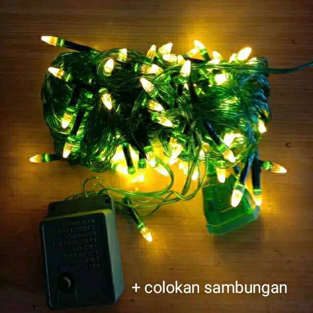 Jual Lampu Hias / Lampu Tumblr LED Kuning Emas Kabel Hijau 10M ...