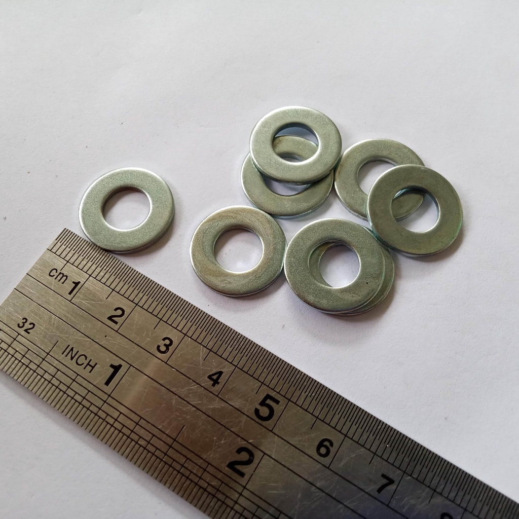 Jual RING PLAT M8 GALVANIS RING 8MM PUTIH WAHSER M8 PUTIH RING PLAT ...