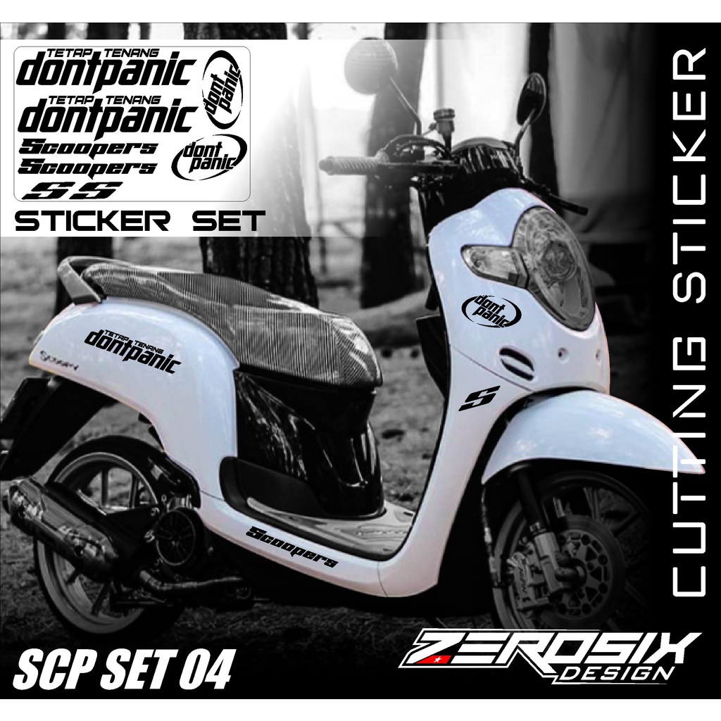Jual Sticker Striping Cutting Scoopy DONT PANIC Isi 8 pcs - Aksesoris ...
