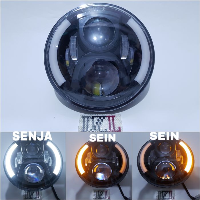 Jual LAMPU LED DAYMAKER 6 MATA 2 WARNA SENJA SEIN HIGH LOW 7 INCH ...