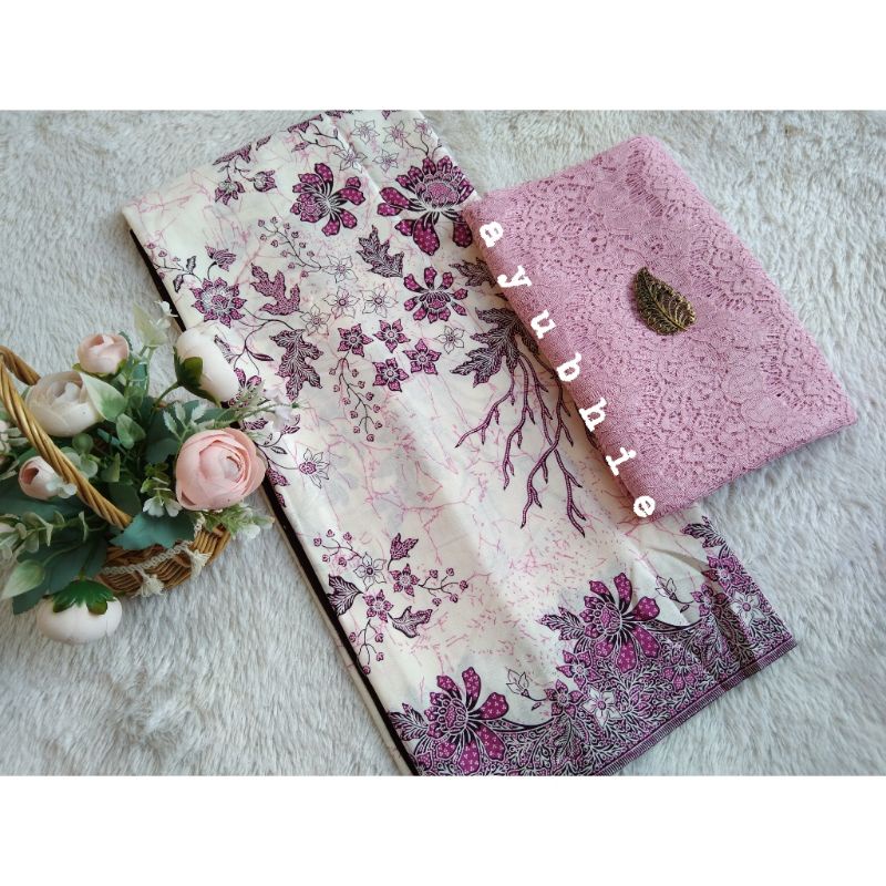 Jual batik primisima halus mix brokat renda ori mint dan Pink | Shopee ...