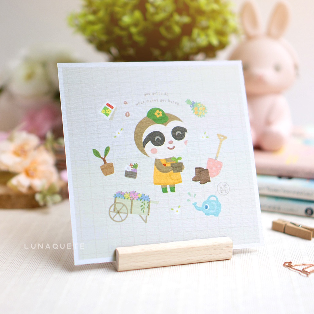 Jual Leif Gardening ACNH Animal Crossing Cute Art Print | Shopee Indonesia
