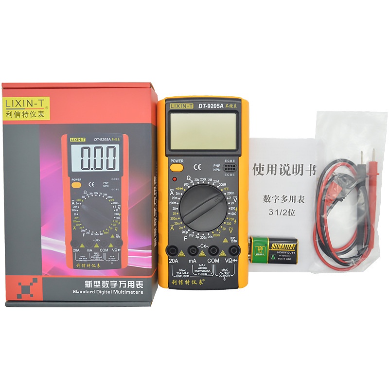 Jual Multimeter Digital DT-9205A/xl830l/DT830G/DT830B/YX1000A/ZT102 ...