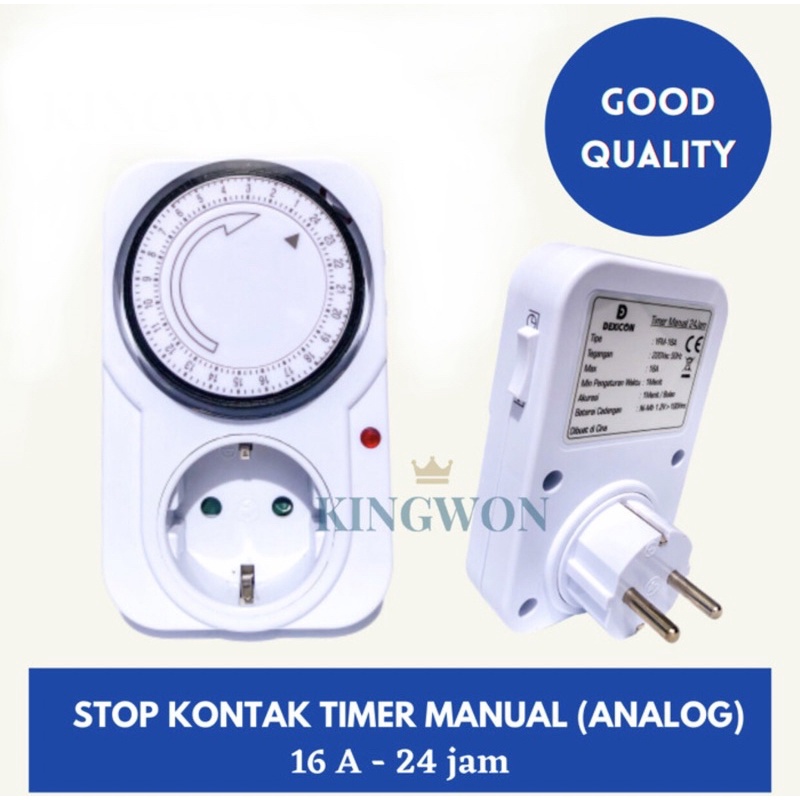 Jual STOP KONTAK LISTRIK MANUAL ANALOG TIMER SWITCH STOPKONTAK TIMER 24 ...