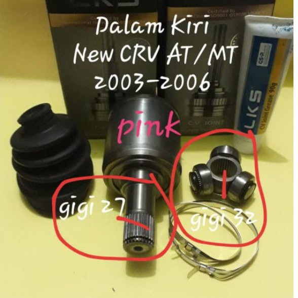 Jual CV Joint Dalam As Roda Dalam As Kopel New CRV Gen 2 2003 2007 kiri Matic Manual | Shopee ...