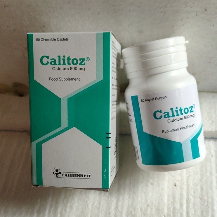 Jual Calitoz/Calos Botol -Suplemen Kalsium 500mg-isi 60 tablet | Shopee ...