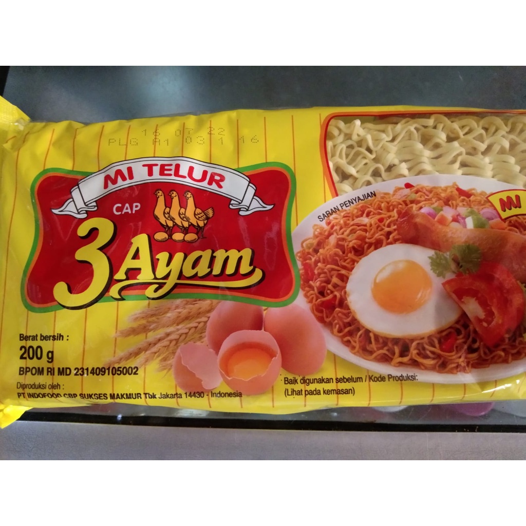 Jual Mie Telur Cap Tiga Ayam 200 G | Shopee Indonesia