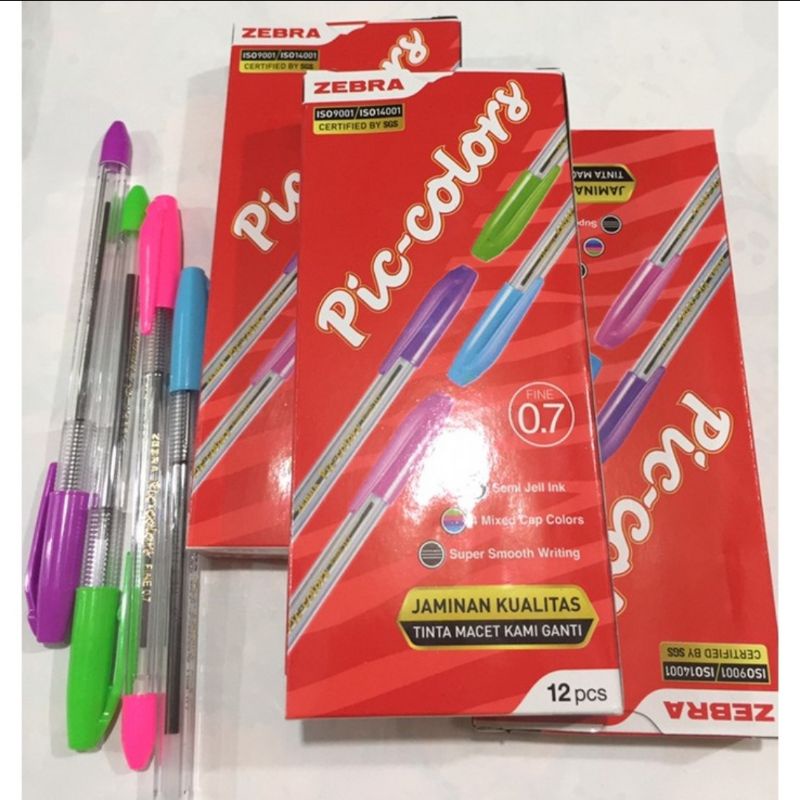 Jual Pulpen Zebra Pic-colors tinta hitam | Shopee Indonesia