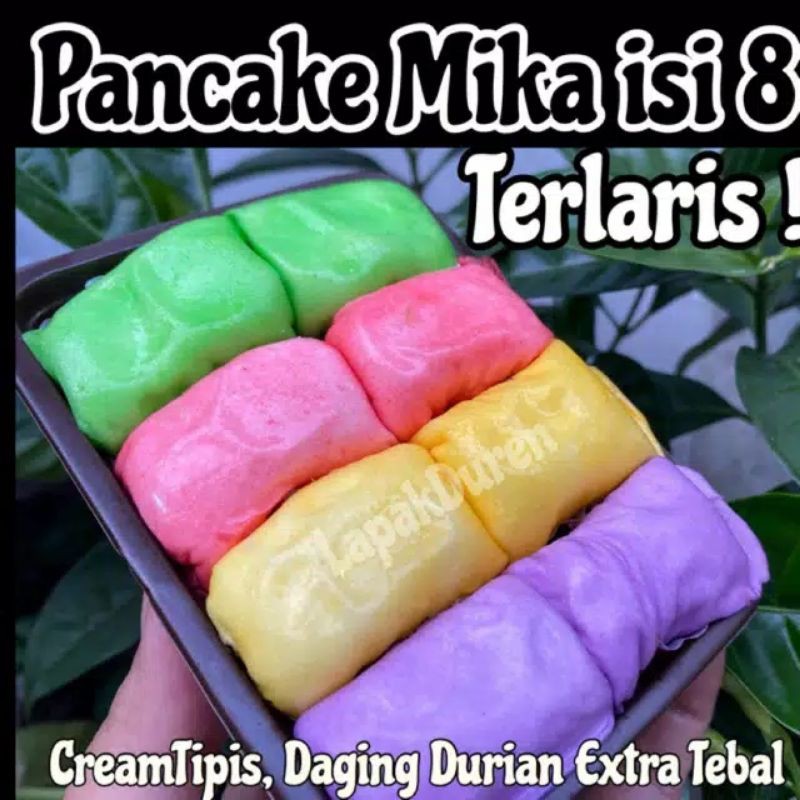 Jual Pancake Durian Mika Mini isi 8 pcs/DURIAN SUPER/PANCAKE/PANCAKE ...