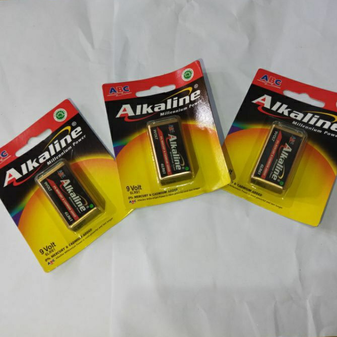 Jual Batre ABC alkaline 9 volt / baterai ABC alkaline 9v | Shopee Indonesia