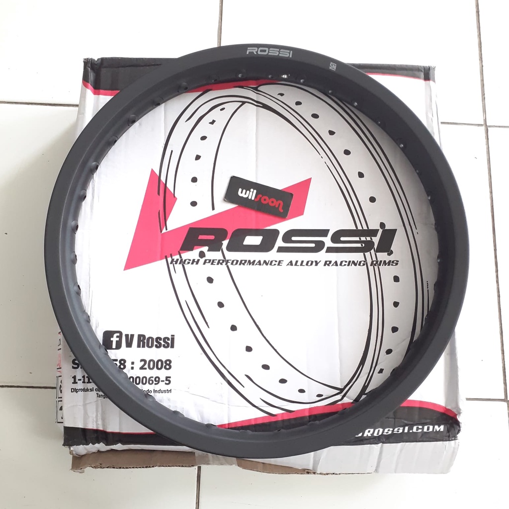 Jual Velg Aluminium / Rim Aloy V Rossi 160 X 17 Hitam Doff Type WM 36H ...