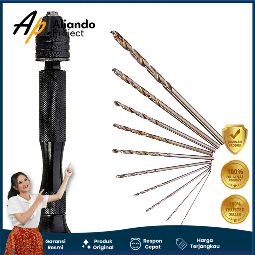 Jual Bor Tangan Manual HSS Twist Drills dengan 10 Mata Bor Modern ...