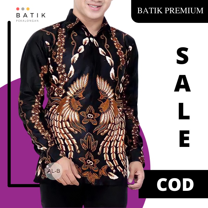Jual Batik kerja pria tangan lengan panjang murah terbaru batik pria ...
