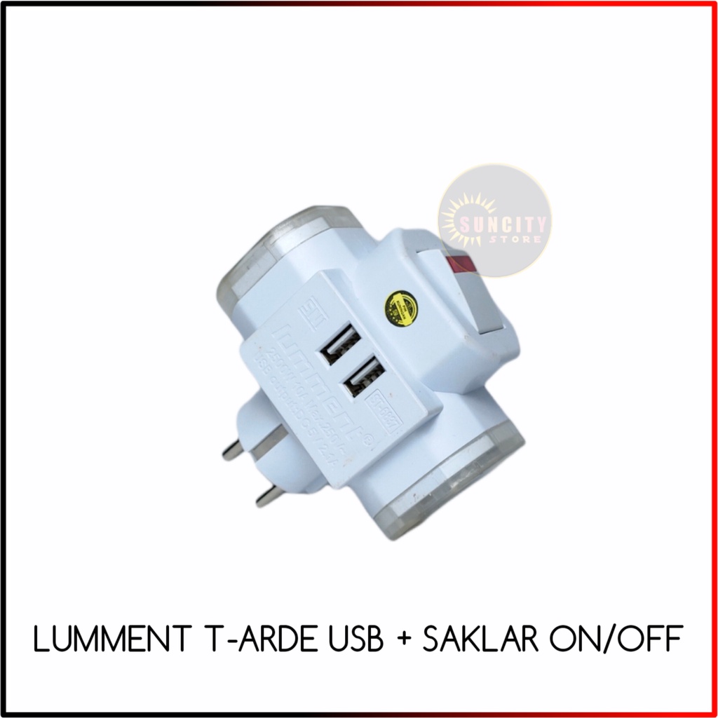 Jual Lumment Steker T Arde USB Port + Saklar 3 Cabang | Shopee Indonesia