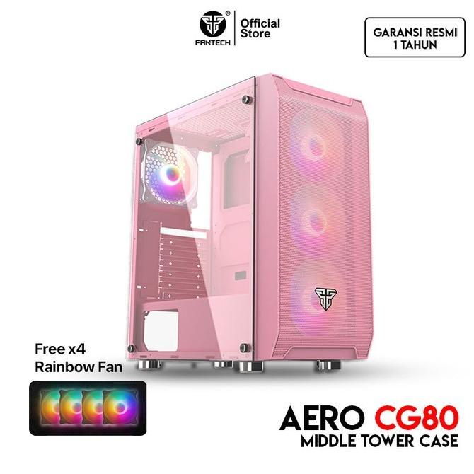 Jual Promo Fantech Aero Cg80 Casing Komputer Pc Gaming Case Pink Free 4 ...
