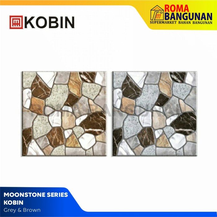 Jual Kobin Keramik Lantai / Keramik Moonstone Grey Moonstone Brown GREY 50X50 - Grey | Shopee ...