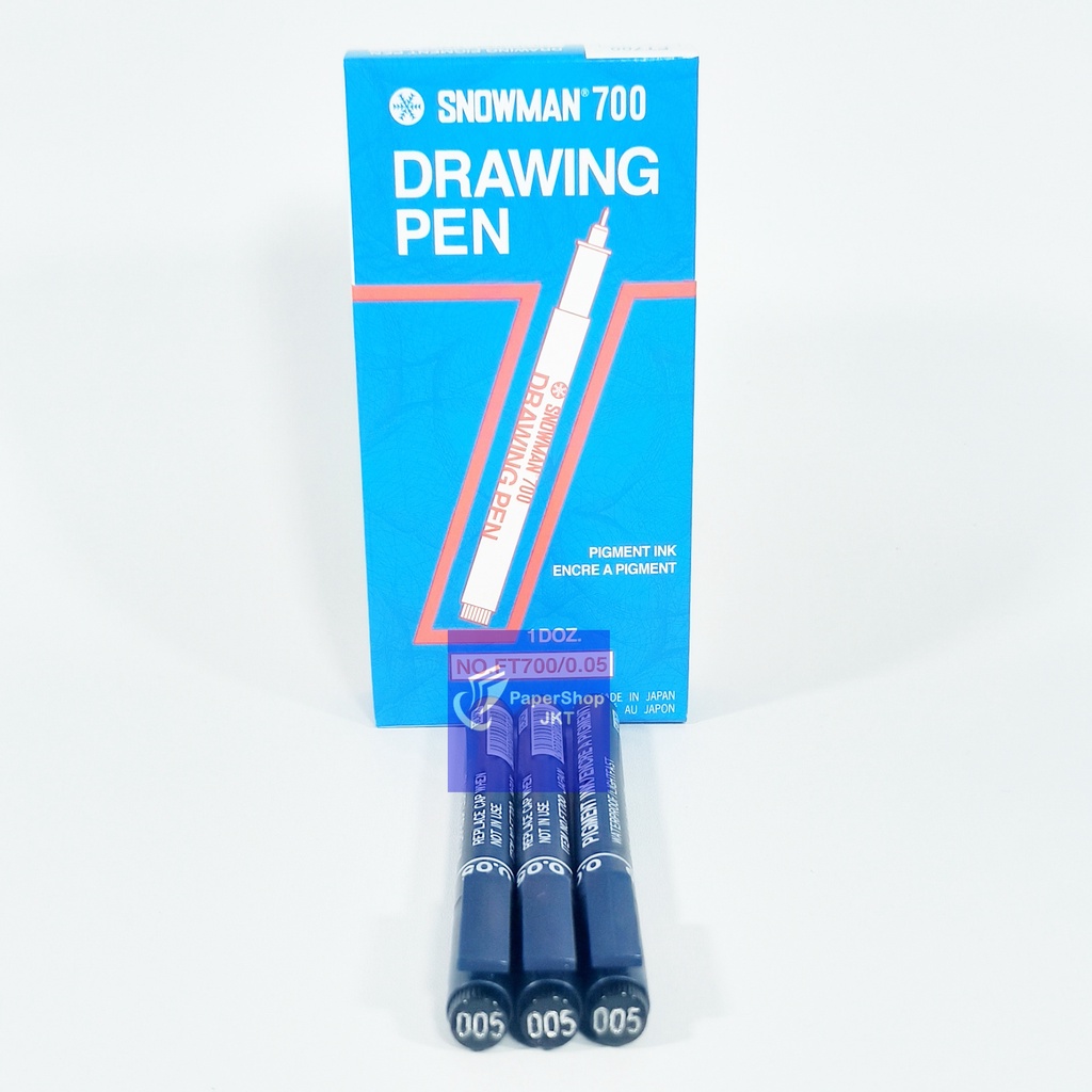 Jual SNOWMAN Drawing Pen 700 Hitam All Varian Ukuran - Pcs | Shopee ...
