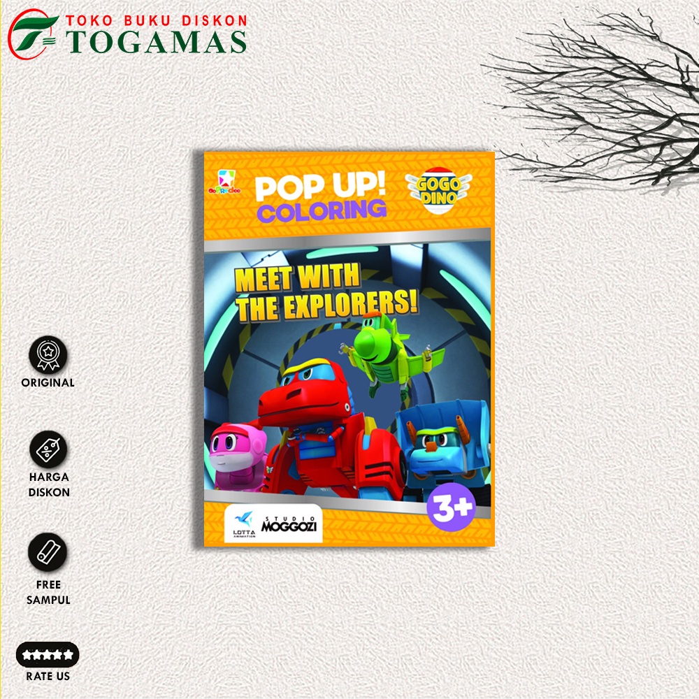 Jual Pop Up! Coloring Gogo Dino: Meet With The Explorers! | Shopee ...
