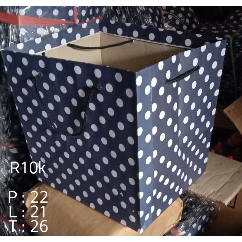 Jual R10k | Paperbag Kotak Nasi (22.21.26) PxLxT | Shopee Indonesia