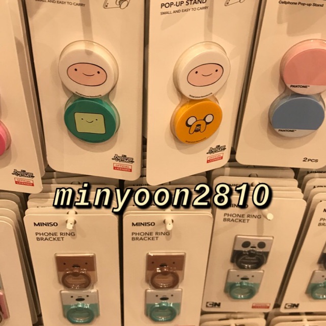 Jual miniso pop socket adventure time phone ring we bare bears | Shopee ...