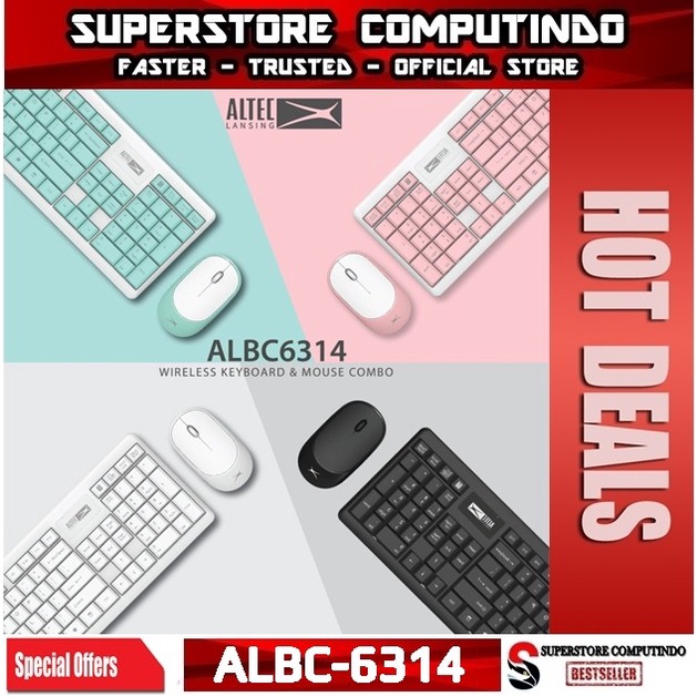Jual Keyboard Mouse Wireless Altec Lansing ALBC-6314 Silent |Altec ...