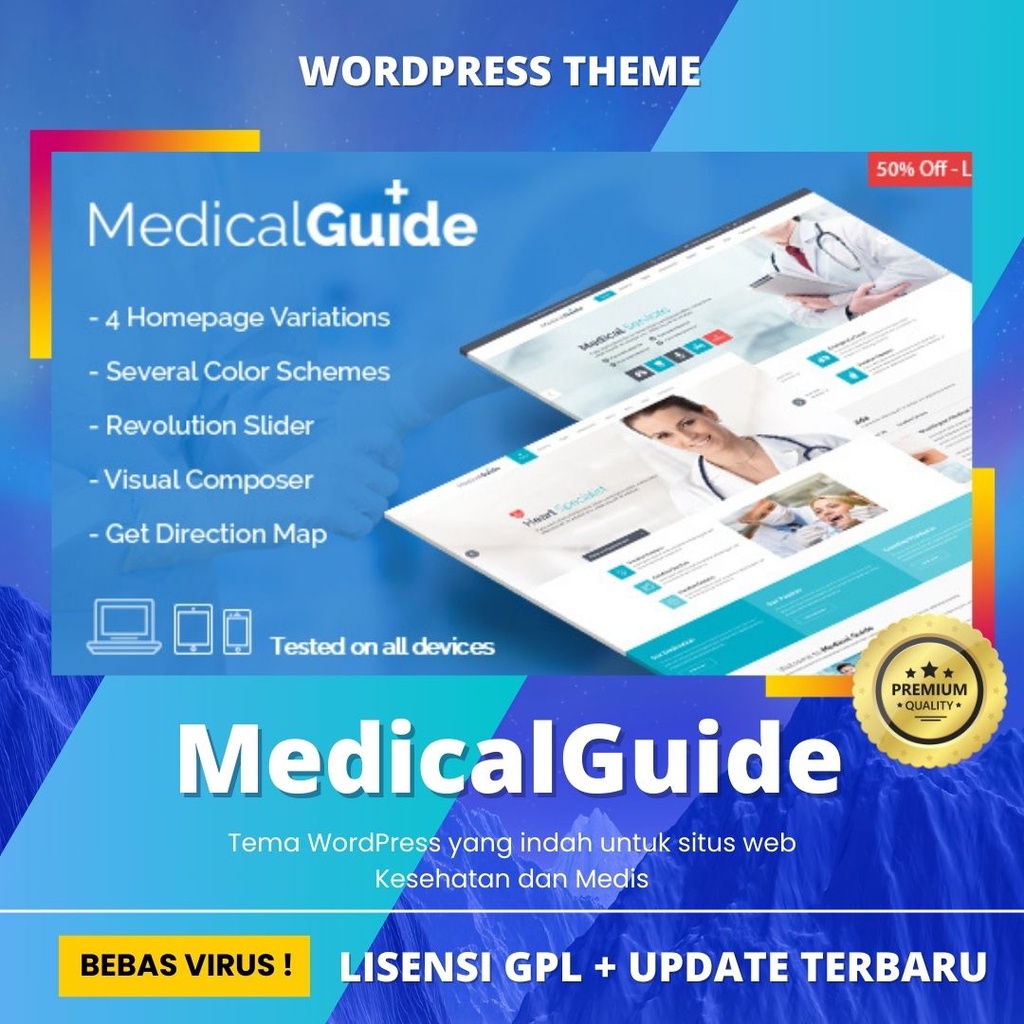 Jual MedicalGuide Health and Medical WordPress Theme - GPL | Shopee Indonesia