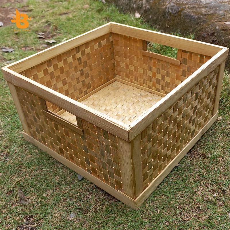 Jual Kotak Bambu Box Organizer 30x30 cm | Shopee Indonesia