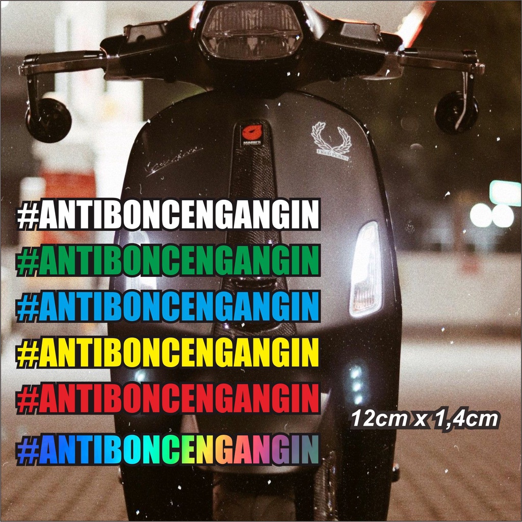 Jual Stiker Anti Bonceng Angin Motor Mobil Vespa Beat Vario Scoopy NMAX ...