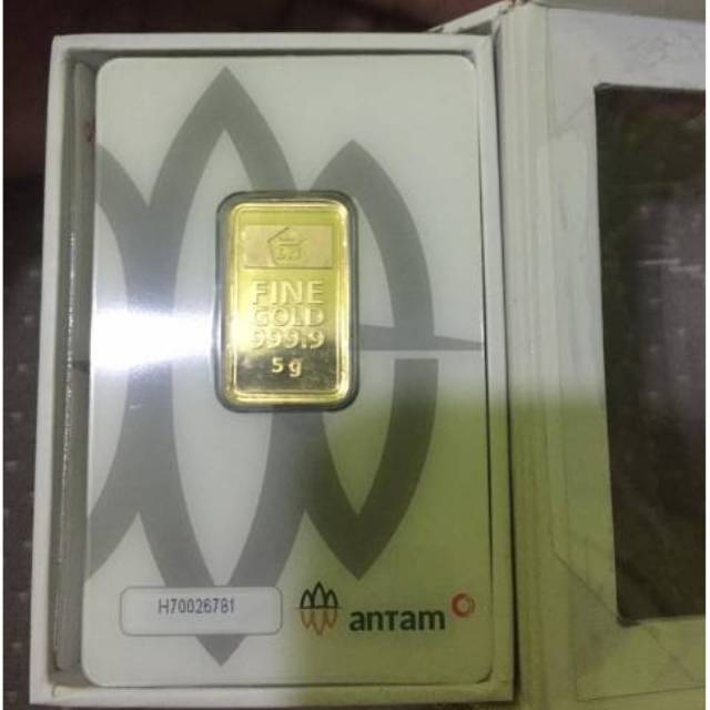 Jual Logam mulia antam 5 gram certycard classic retro emas batangan LM 5 gr | Shopee Indonesia