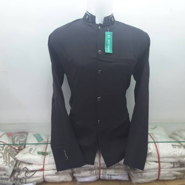 Jual Busana Muslim Pria Baju Muslim Jas Koko Jasko Polos Abu Terbaru ...