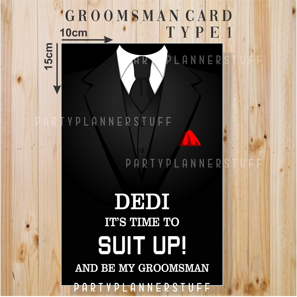 Jual Groomsmen card groomsman card kartu groomsman bridesmaid card ...