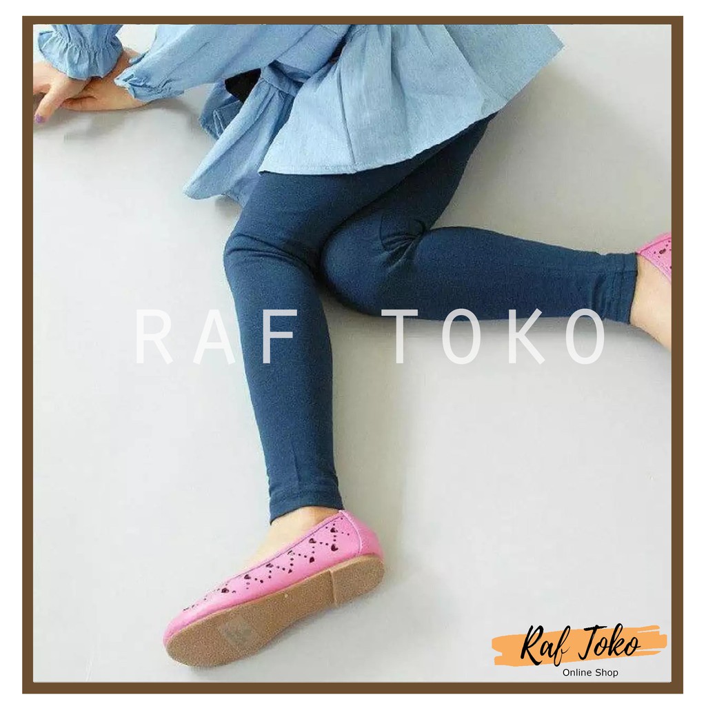 Jual Legging Anak Perempuan Katun Spandek Polos Dan Motif Usia 3-12 ...