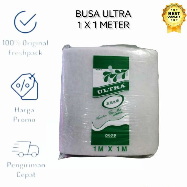 Jual Kapas Ultra Hijau 1 X 1 M Media Filter Busa Filter Aquarium Ultra ...